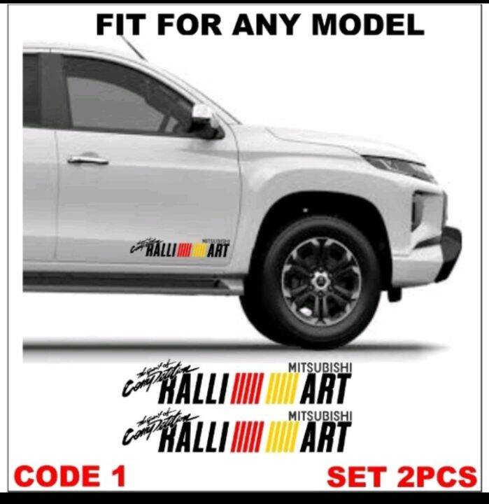 Mitsubishi Strada/Xpander/Montero/Adventure/Mirage RALLIART Sticker for ...