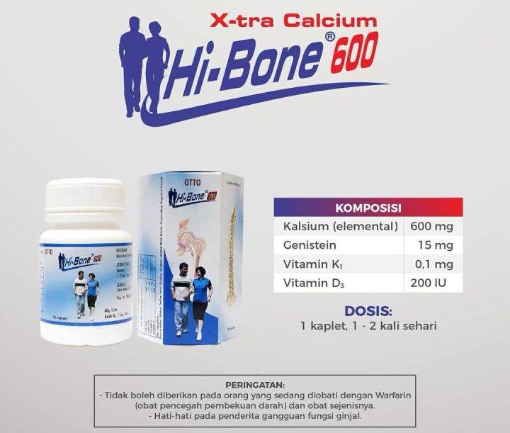 Hi bone 600mg calcium vitamin tulang | Lazada Indonesia