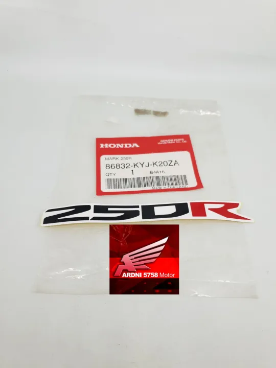STICKER STIKER MARK LABEL TULISAN CBR 250 R CBR250R 125 MM PUTIH HITAM ...