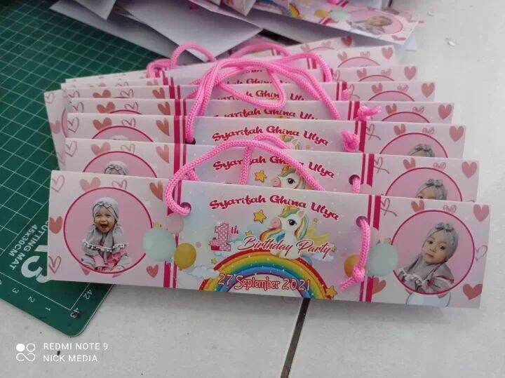 [ 20 pcs ] Label snack ulang tahun ( free plastik & tali ) free desain ...