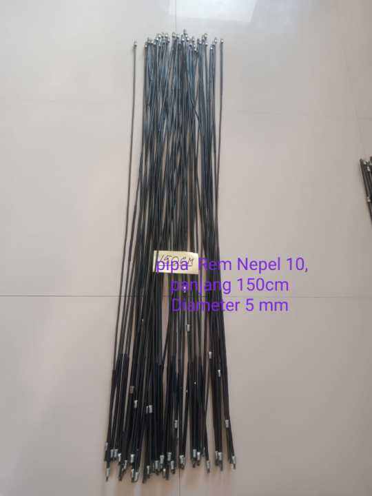 PIPA SELANG REM BESI NEPEL 10 PANJANG 150 cm , DIAMETER 5mm,HARGA 1 PCS ...