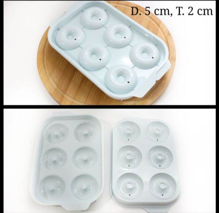 cetakan es atau puding model donat sebanyak 6 lubang | Lazada Indonesia