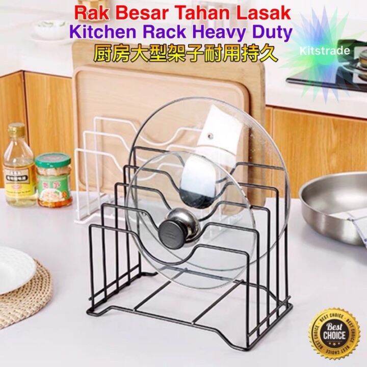 【READY STOCK】Rak Besar Tahan Lasak Penutup Periuk Papan Potong Rack ...