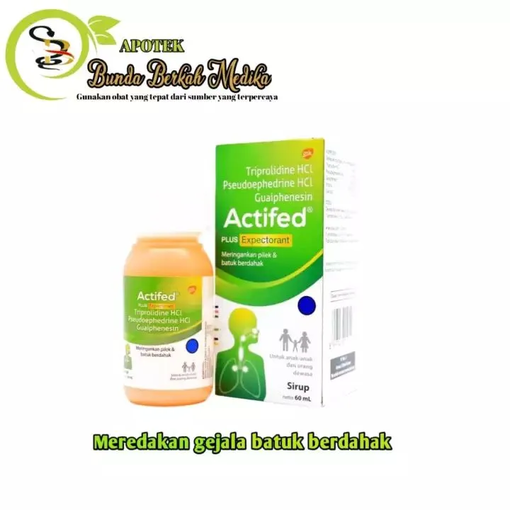 Actifed Hijau Plus Expectoran 60ml (untuk batuk berdahak) | Lazada ...