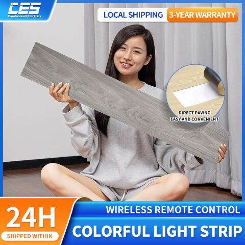 CES 3D vinyl floor sticker (91.44*15.24cm) self-adhesive PVC tile floor ...