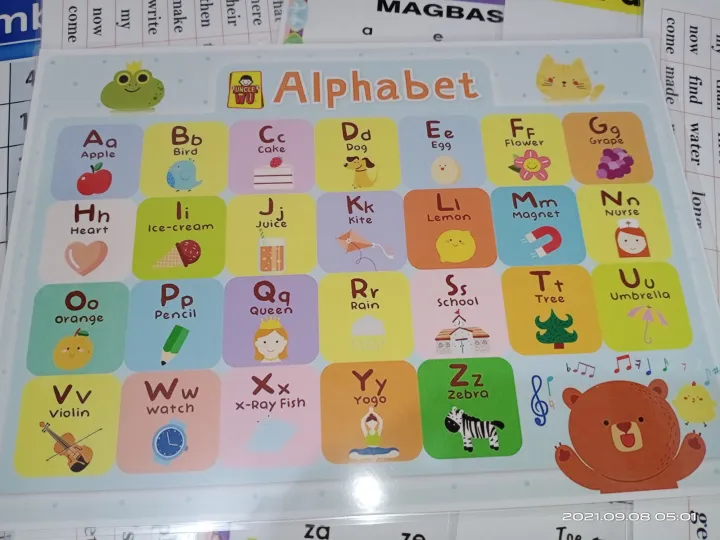 Alphabet educational learning materials laminated | Lazada PH