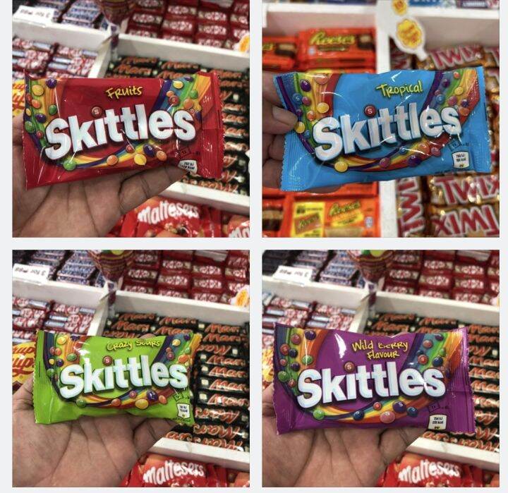 Skittles fruit, tropical, wild berry & crazy sour 45g | Lazada PH