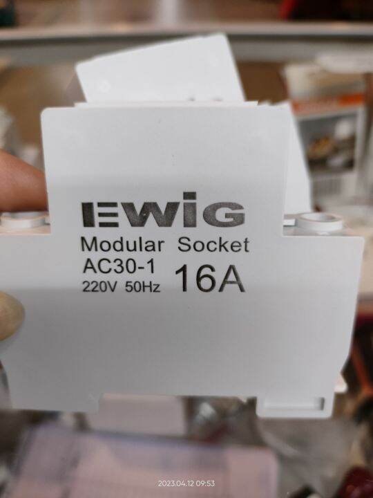 Stopkontak Din Rail 2 pin Dinrel dinrail unk rel mcb Modular Socket 16A AC30-1 220v 50hz ...