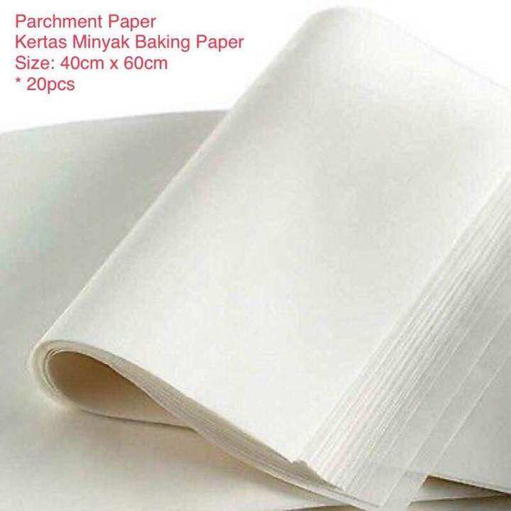 Parchment Paper 20pcs / Kertas Minyak Baking Paper / tools 40cm x 60cm ...