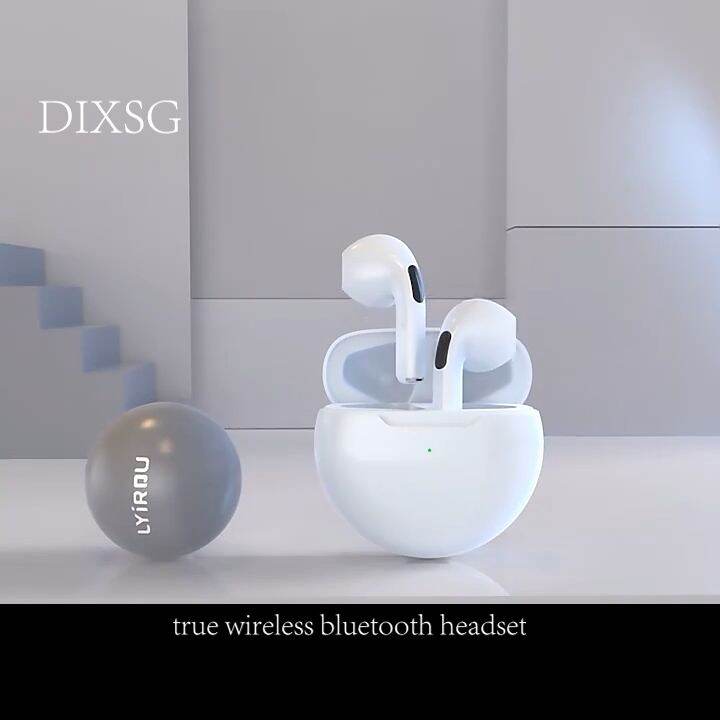 TWS Pro 6 Earphone Bluetooth Headphones with Mic 9D Stereo Hifi Earbuds ...