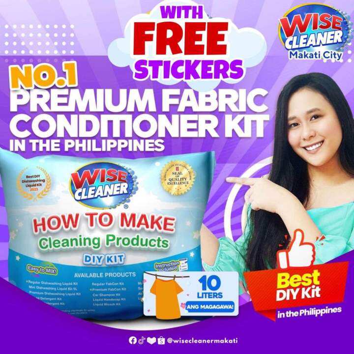 Wise Cleaner Premium Fabric Conditioner DIY Kit + Free Stickers | Lazada PH