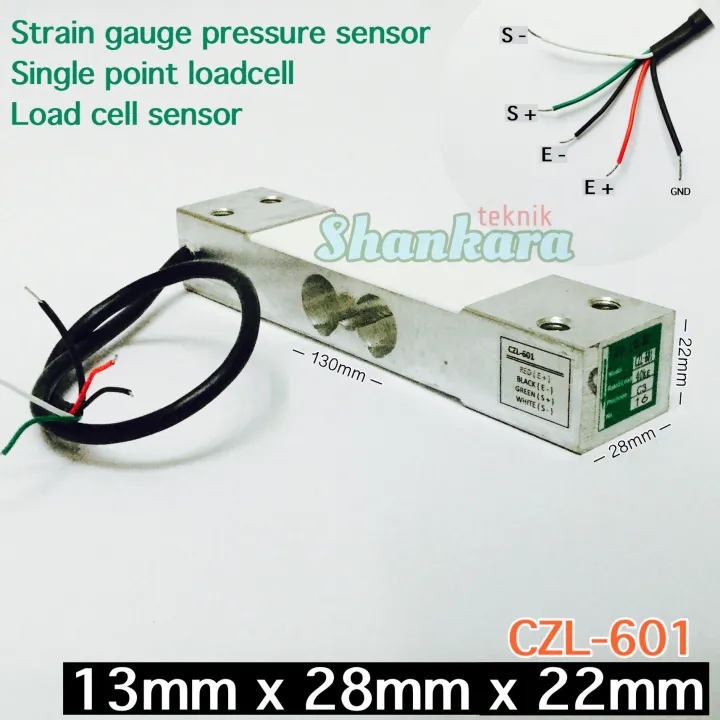 Loadcell CZL-601 130 x 28 x 22 mm lubang 15mm drat M6 Load cell CZL601 3kg 10kg 20kg 40kg 60kg ...