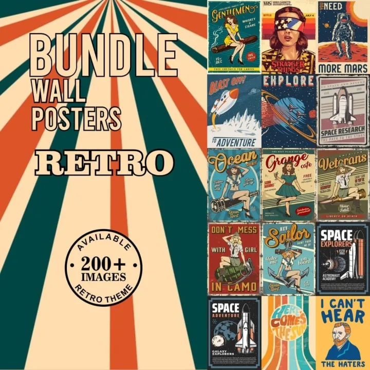 poster hiasan dinding retro 30pcs poster aesthetic poster kamar poster ...