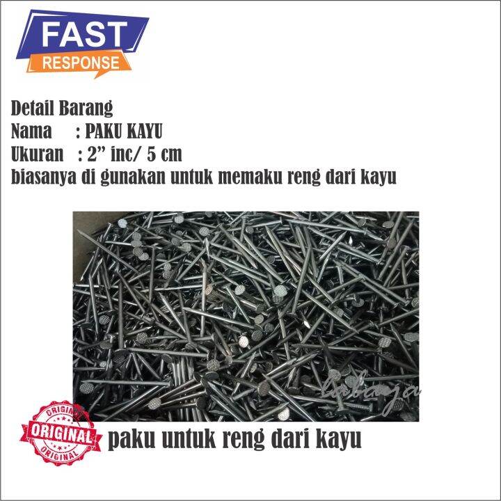 promo paku kayu ukuran 2" inci / 5 cm paku reng berat 1/4 kg 1/2 kg 1 ...