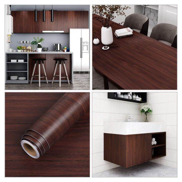 Wallpaper Sticker Dinding Motif Kayu Jati Coklat Wallpaper Kayu