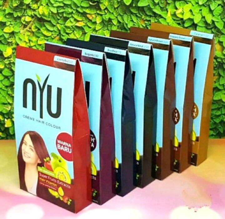 NYU CREME HAIR COLOUR PEWARNA RAMBUT/ CAT RAMBUT/HENNA | Lazada Indonesia