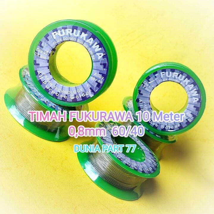 TIMAH SOLDER FURUKAWA 0.8mm 60/40 10m FLUX CORET SOLDER KAWAT SOLDER FUKURAWA | Lazada Indonesia