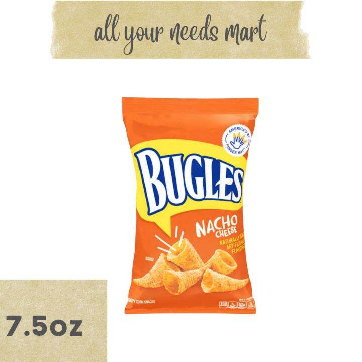 BUGLES • NAcho Cheese Corn Chips • 7.5oz | Lazada PH