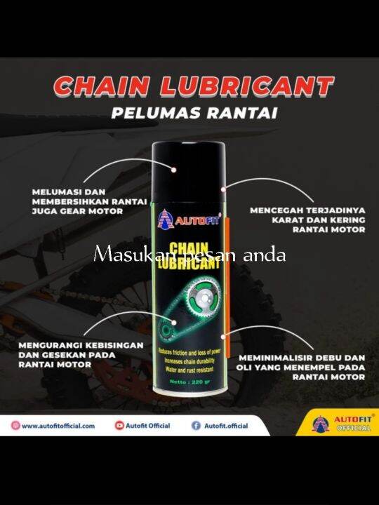 MINYAK PELUMAS RANTAI SEPEDA MOTOR ANTI DERIT ANTI BERISIK ANTI KARAT ...