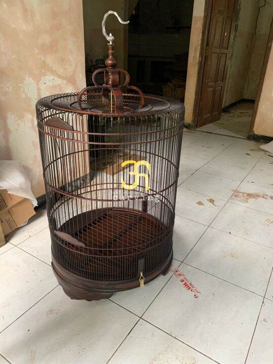 sangkar murai kayu sono keling no 2 laminasi uk diameter58 | Lazada ...