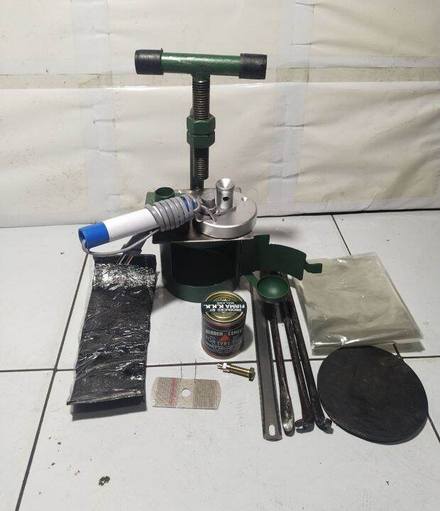 alat tambal ban bakar kotak dan listrik 1 set lengkap 10jenis | Lazada ...
