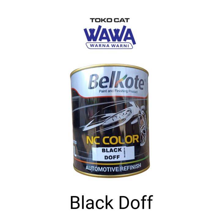 cat duco Belkote NC Color black doff hitam dof kemasan kaleng eceran ¼ ...