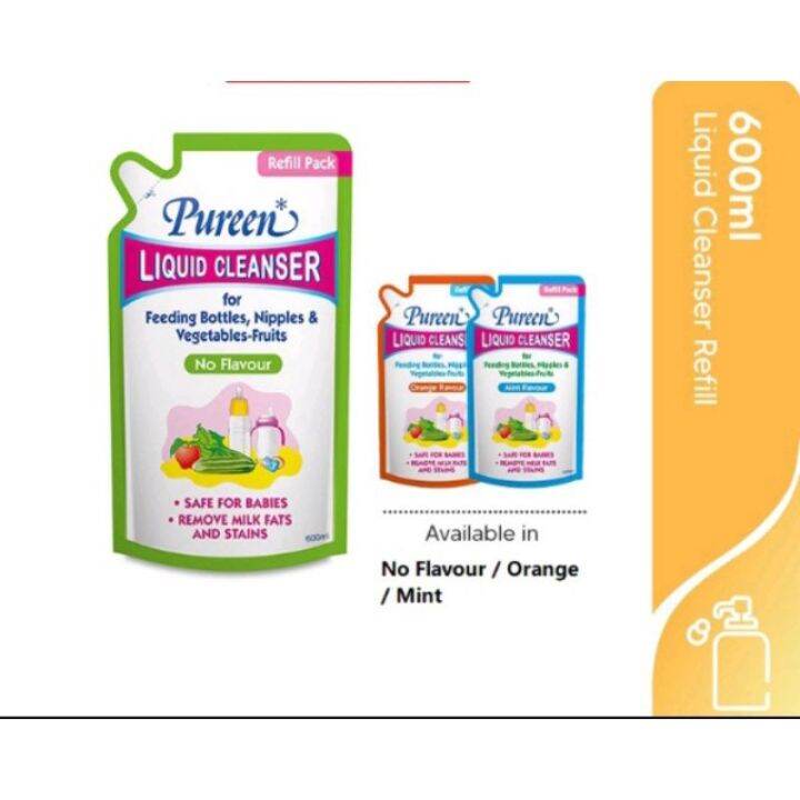 PUREEN LIQUID CLEANSER ORANGE FLAVOUR 600ML | REFILL PACK | Lazada