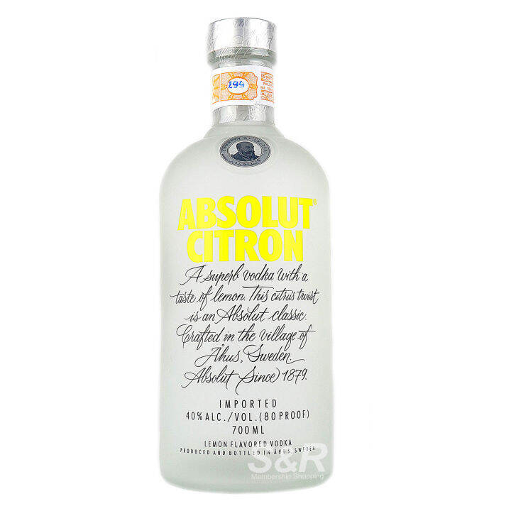 Absolut Citron Lemon Flavored Vodka 700mL | Lazada PH