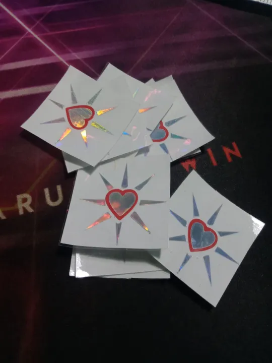 Sticker PSHT Lambang Hati Bersinar Hologram Cutting Timbul | Lazada ...