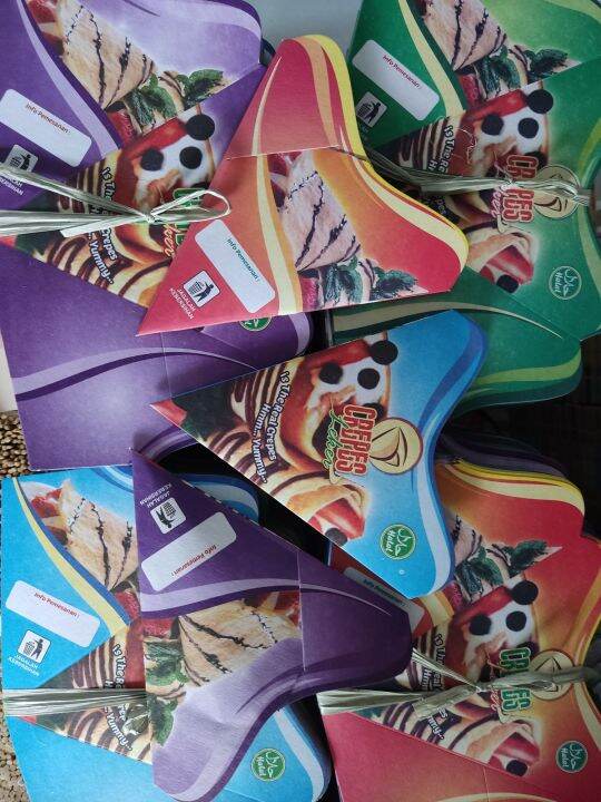 50PCS KERTAS BUNGKUS CREPES / KOTAK KEMASAN KREPES / WADAH CREPES ...
