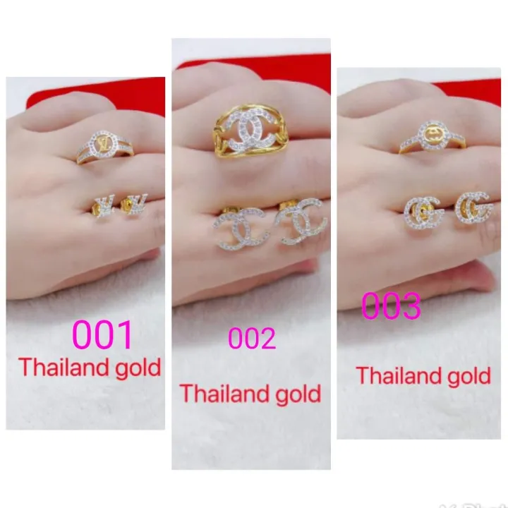 ring and earing set with diamond | Lazada PH