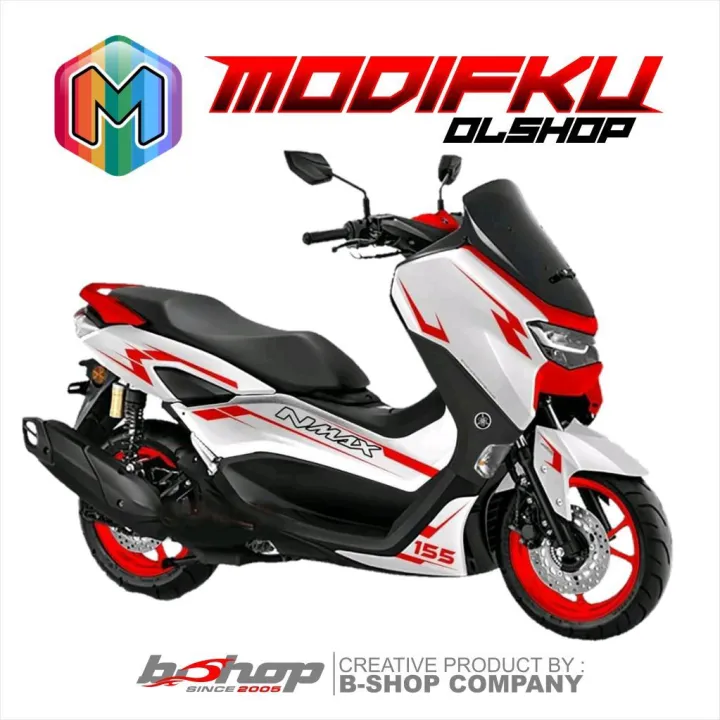 Decals Yamaha Nmax New 2020 2021 Motif List merah putih | Lazada Indonesia