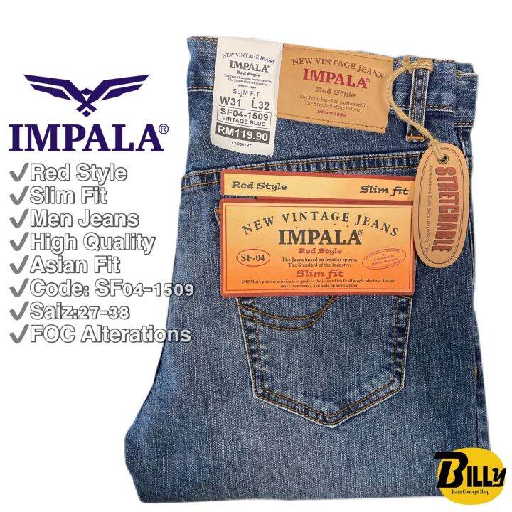IMPALA Brand Men Slim Fit Stretchable Jeans (SF04-1509) | Lazada