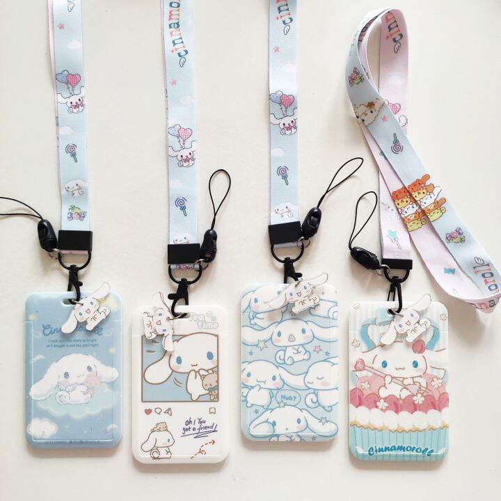 ID Card Holder Name Tag Lanyard Cute Cinnamoroll / Kalung Wadah Kartu ...