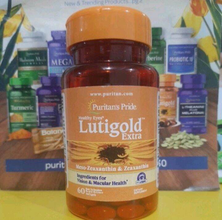 Lutigold Extra 20mg 60 Softgels Lutein Zeaxanthin Meso-Zeaxanthin ...