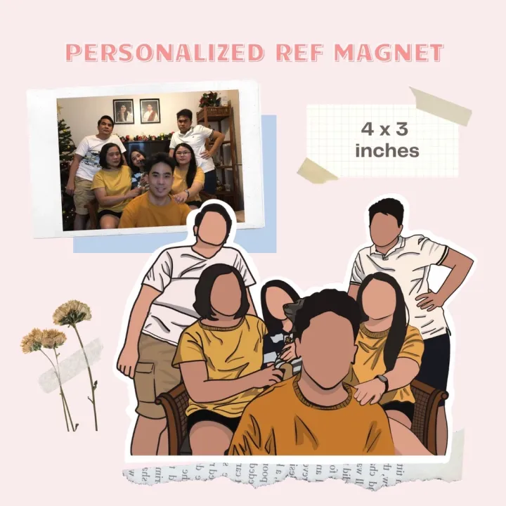 Personalized Ref Magnet 4x3 inches Vector Minimalist Aesthetic ...
