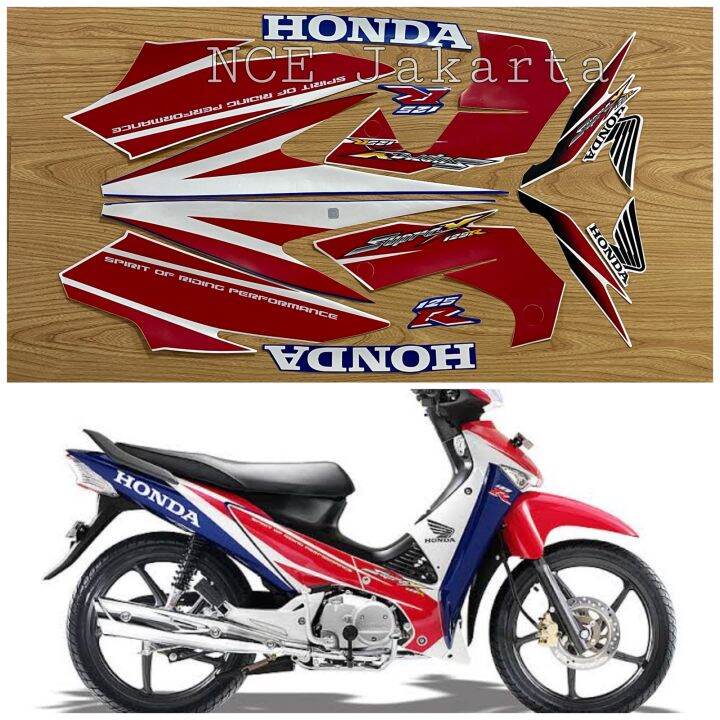 STIKER STRIPING MOTOR SUPRA X 125R 2006 BIRU PUTIH MERAH | Lazada Indonesia