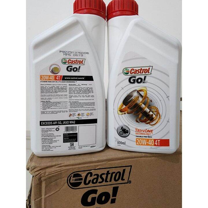 Oli Mesin Motor CASTROL GO SAE 20W-40 4T 800 ML | Lazada Indonesia