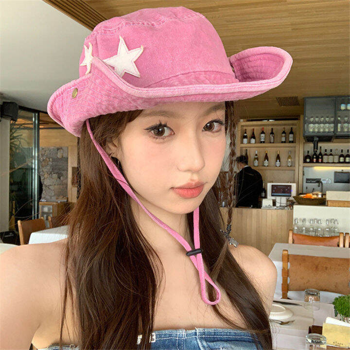 [Lady Sugar] Spice Girls Retro Y2K gaya yang sama nelayan topi matahari ...