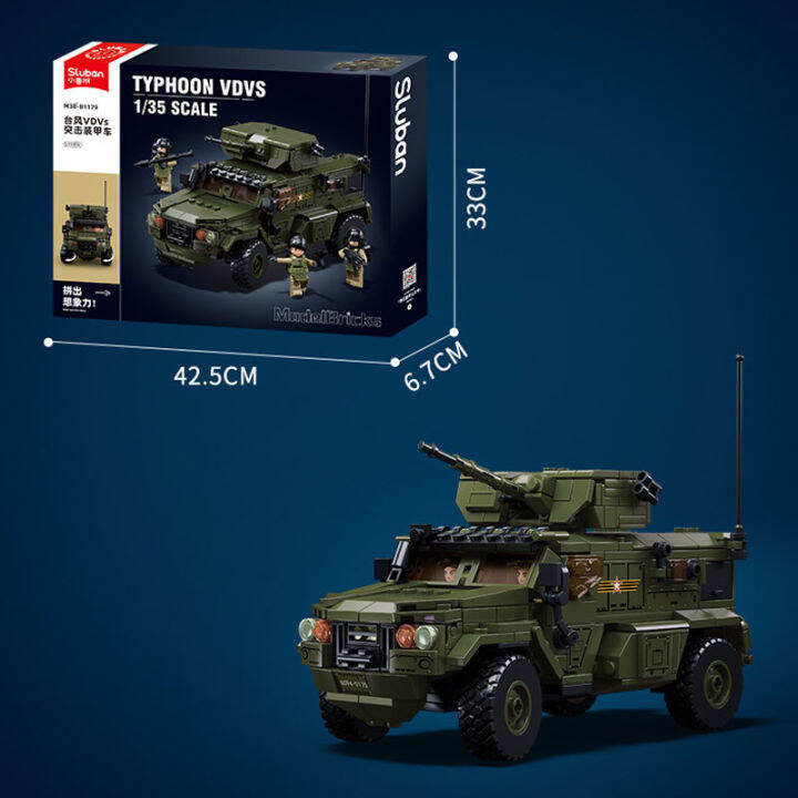 ProudNada Toys ตัวต่อ รถหุ้มเกราะ SLUBAN MODELBRICKS TYPHOON VDVS 1/35 ...