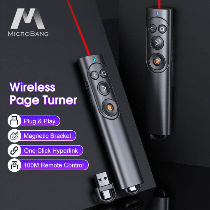 MicroBang Wireless Presenter Presentation Clicker Page Turning Pen ...