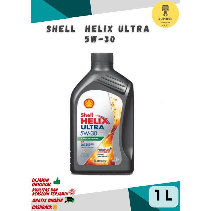 Shell Helix Ultra 5W- 30 1L 1 liter garansi oli original tembus barcode ...