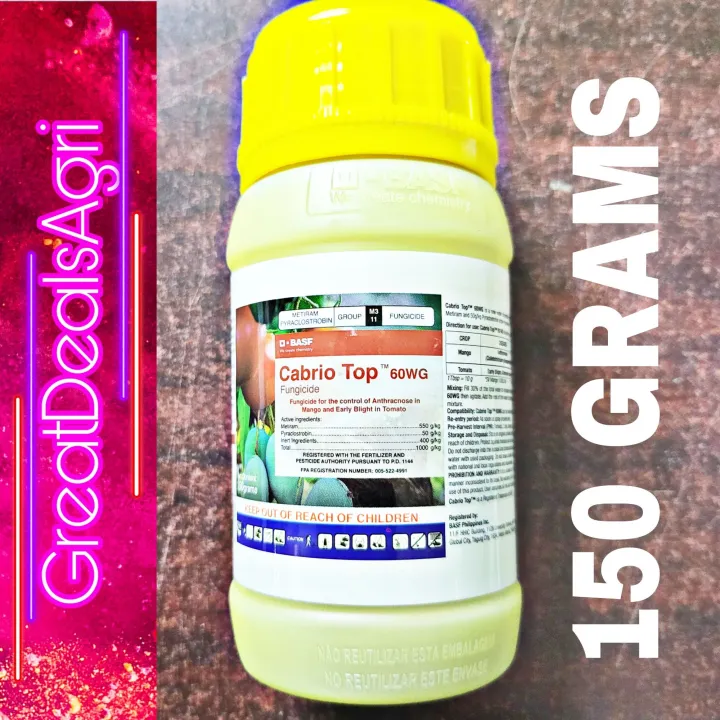 CABRIO TOP 60WG METIRAM + PYRACLOSTROBIN FUNGICIDE (150g) BY BASF ...