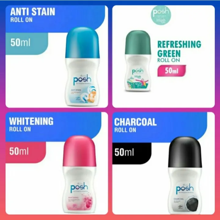 Posh Deodorant Roll on 50ml Anti Bakteri & Penghilang Bau Ketiak All ...