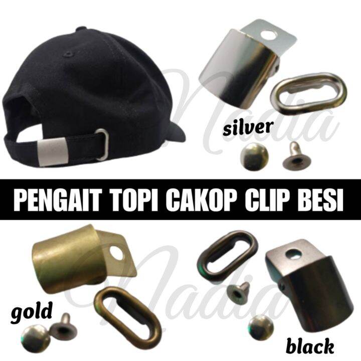 PENGAIT TOPI CAKOP CLIP BESI (1 SET) | Lazada Indonesia