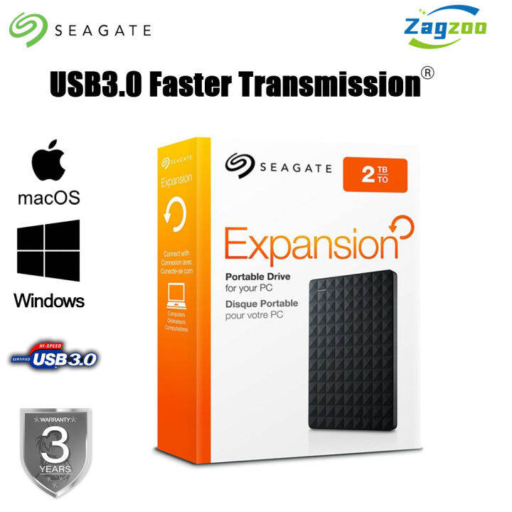 Seagate external hard drive expansion USB 3.0 HDD 1TB 2TB portable 2.5 ...