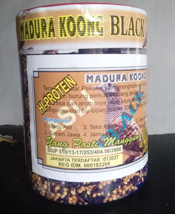 Pakan Burung Perkutut Madura Koong Asli 450gram / Madura Koong Black ...