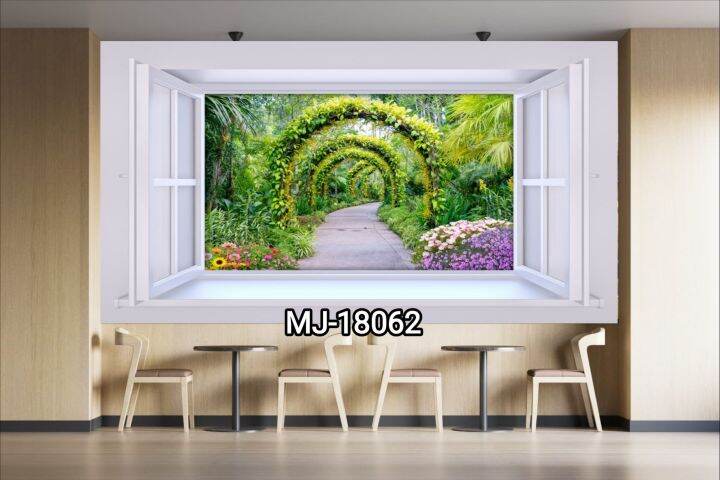 wallpaper 3d custom jendela pemandangan, wallpaper 3d pemandangan ...