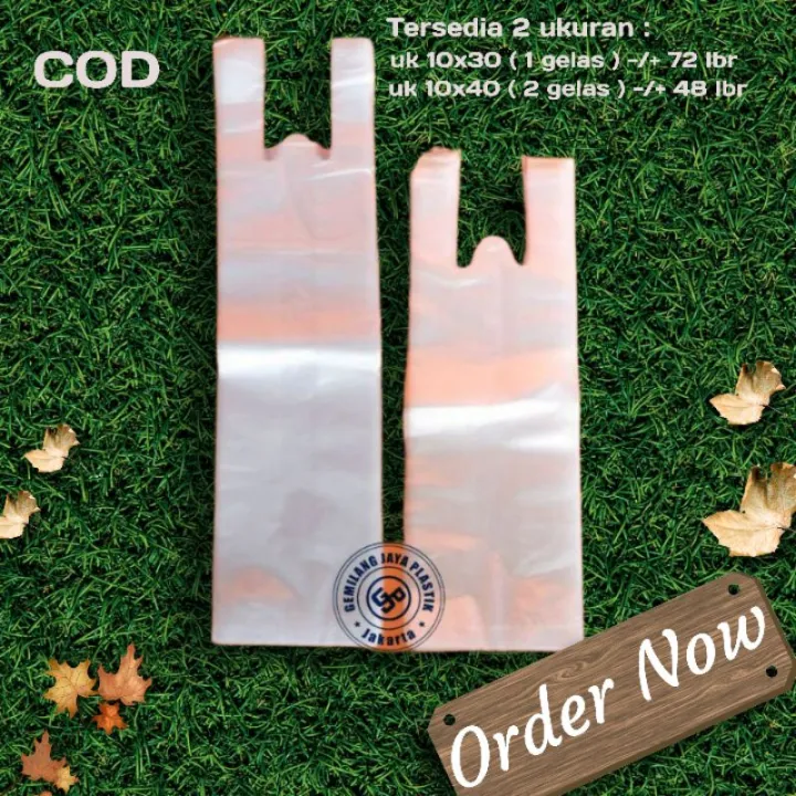 HD Kantong 1 Cup & 2 Cup Bening / Kantong Plastik Juice Gelas Pop Ice ...