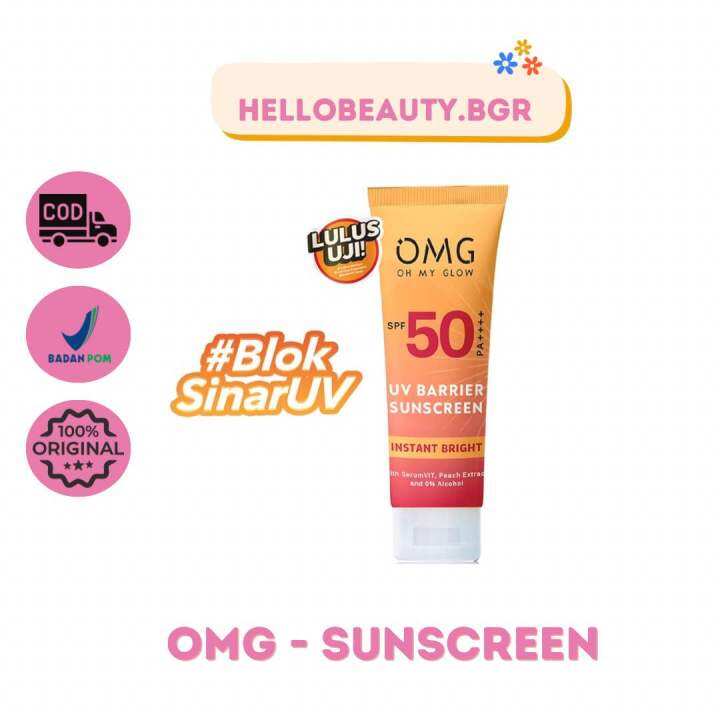 OMG Oh My Glow UV Barrier Sunscreen SPF 50 PA+++ | Lazada Indonesia